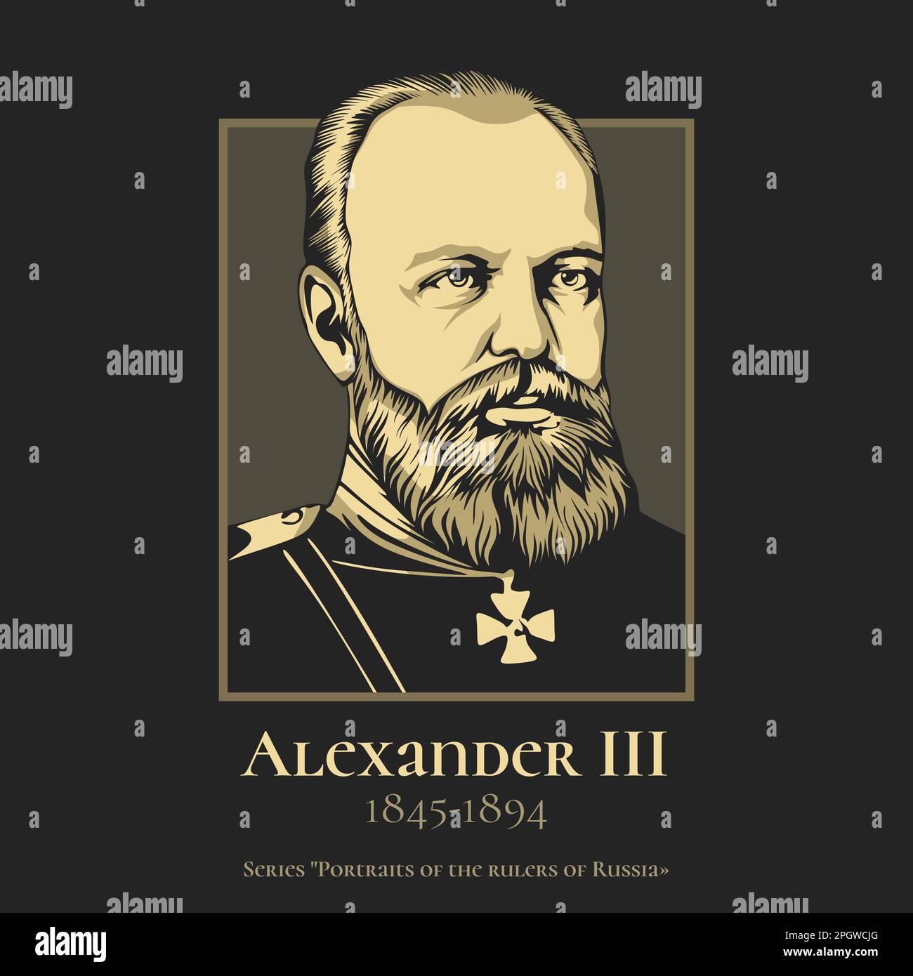 Russian tsar alexander iii Immagini Vettoriali Stock - Alamy