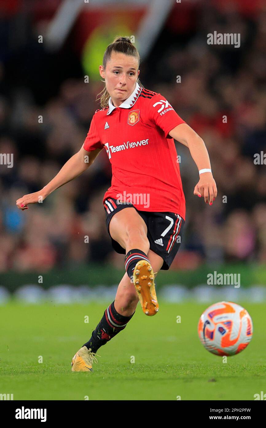 Ella Toone #7 del Manchester United durante la partita della Super League femminile di fa ...