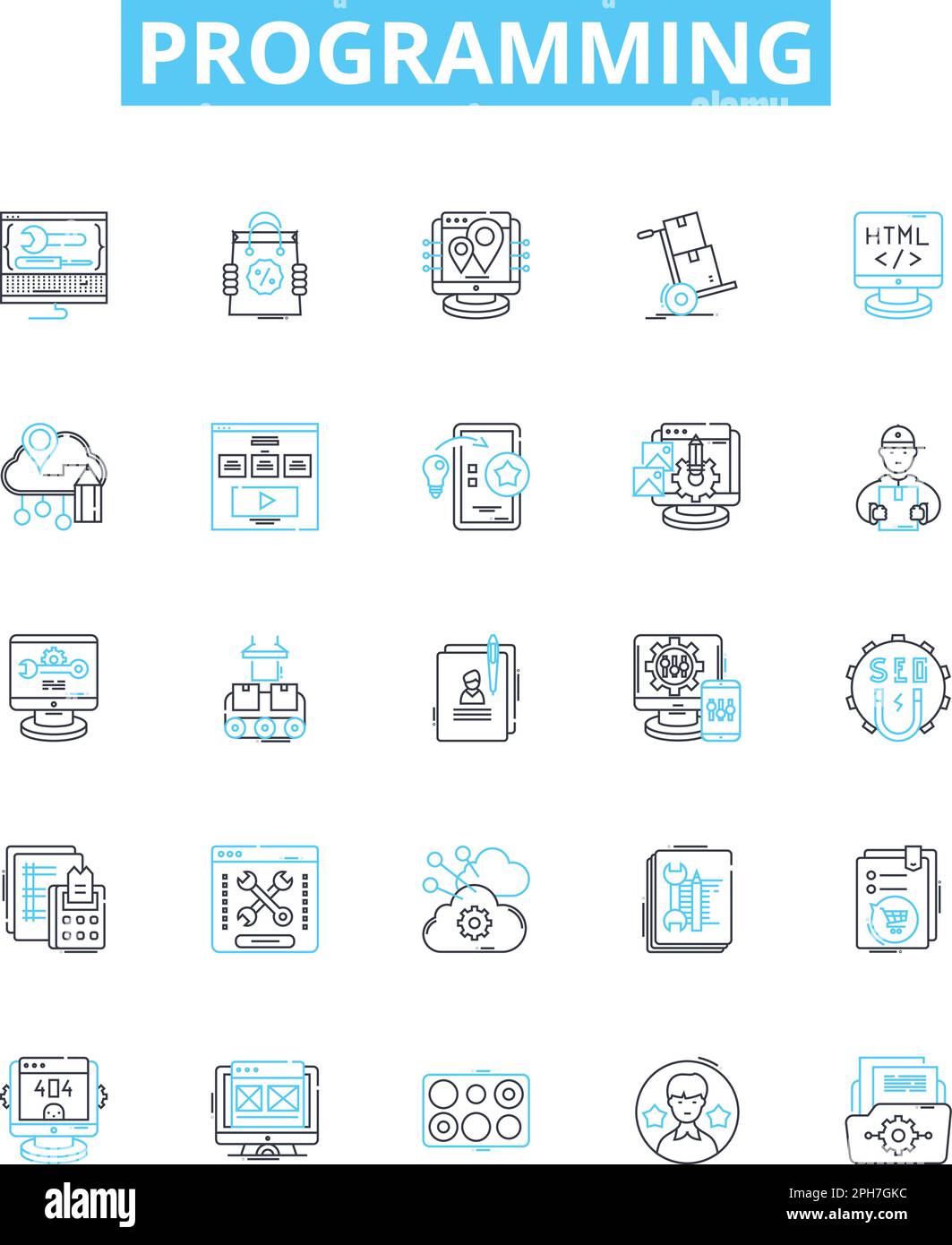 Software programming language icons Immagini Vettoriali Stock - Pagina ...