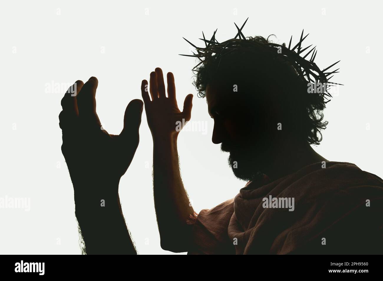 Jesus christ with the crown of thorns immagini e fotografie stock ad ...