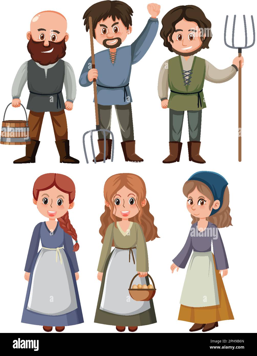 Mietitura medioevo Immagini Vettoriali Stock - Alamy