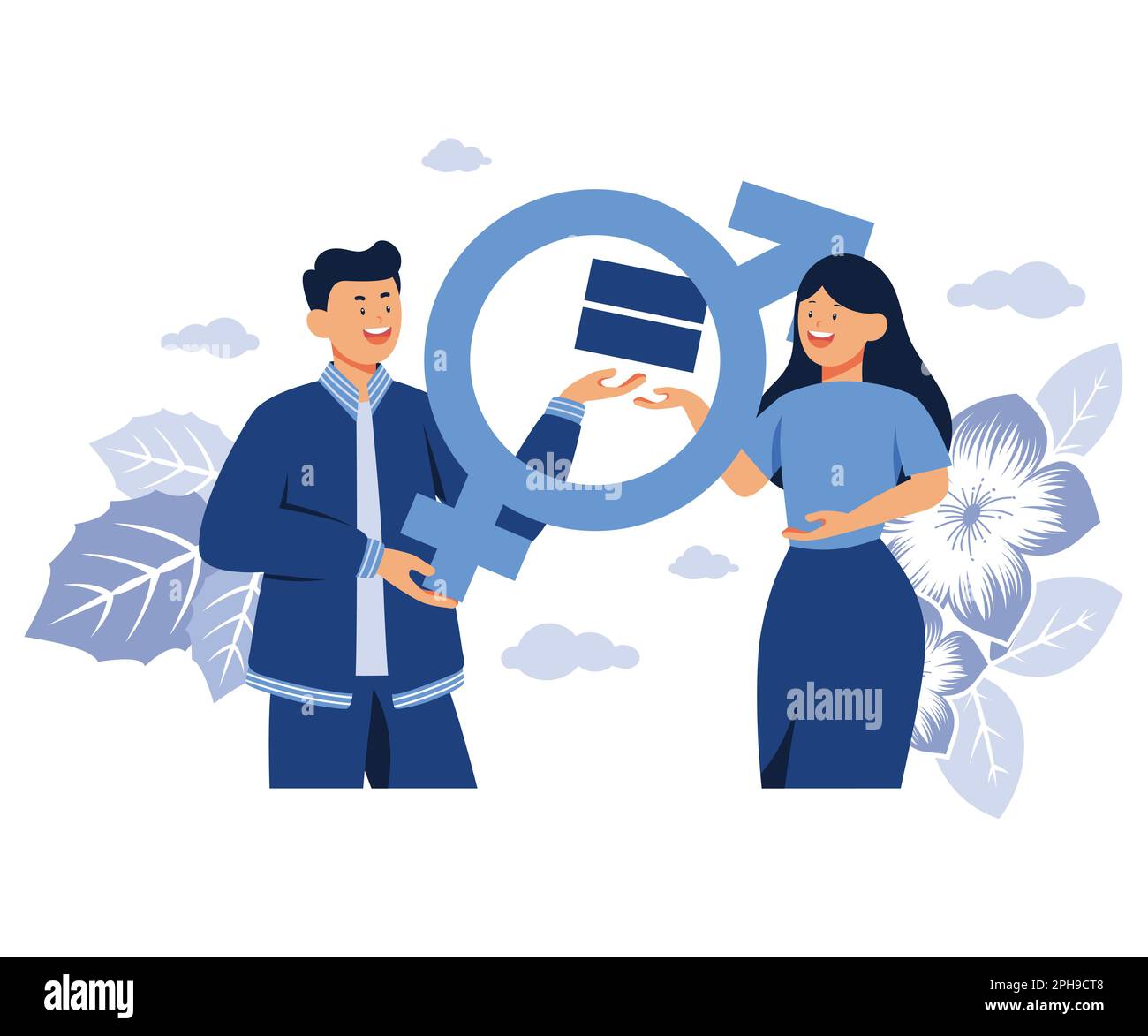 Simbolo dell'uguaglianza di genere Immagini Vettoriali Stock - Alamy