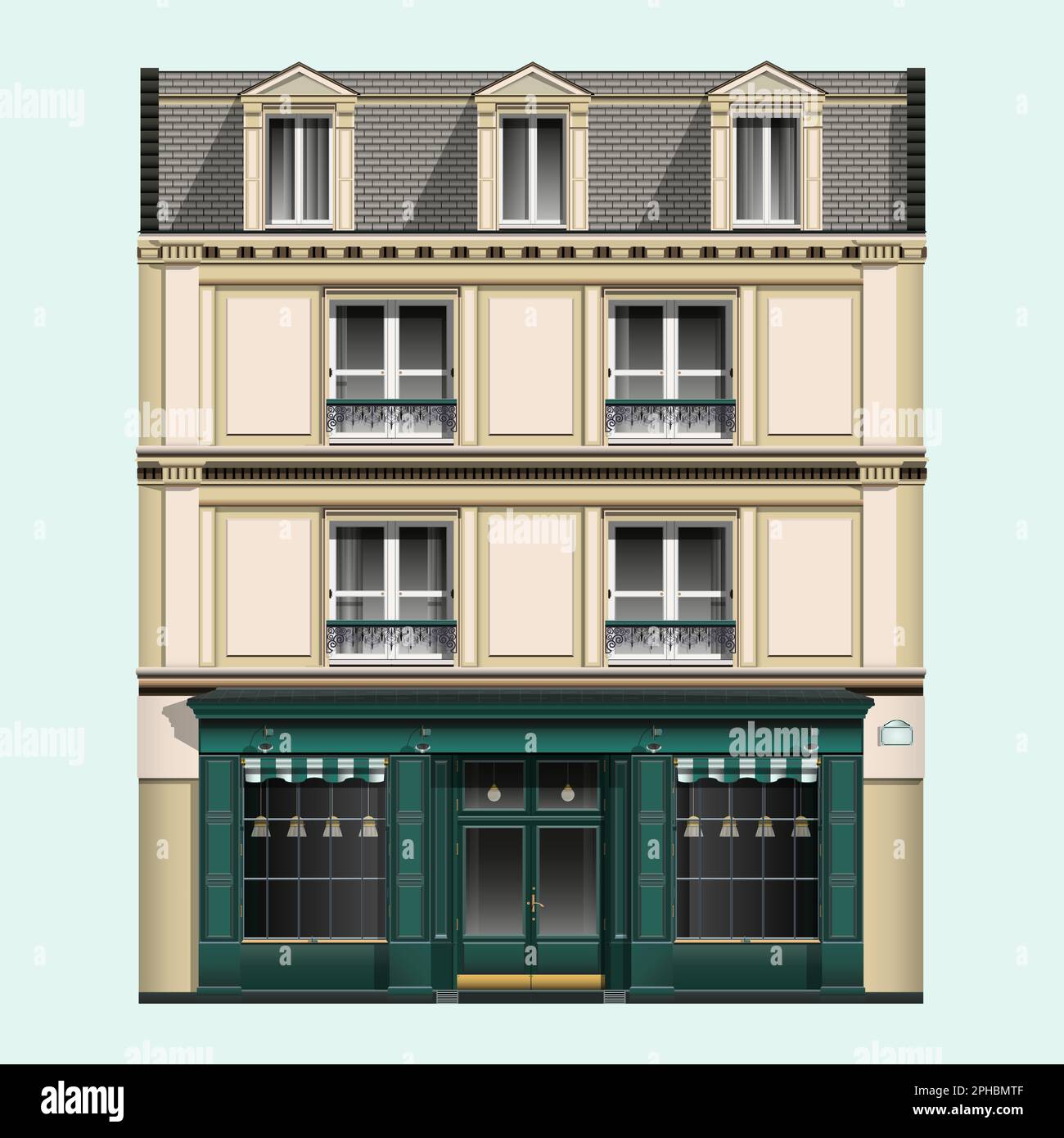 Facciata storica dell'edificio in mattoni Immagini Vettoriali Stock - Alamy