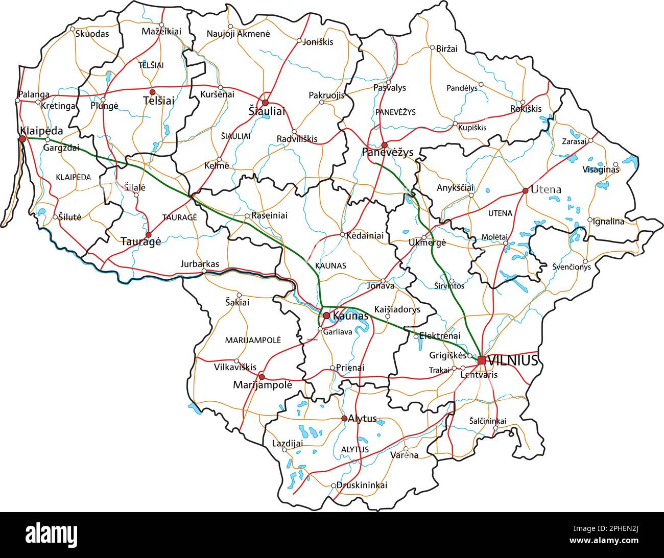 Vilnius mappa stradale immagini e fotografie stock ad alta risoluzione ...