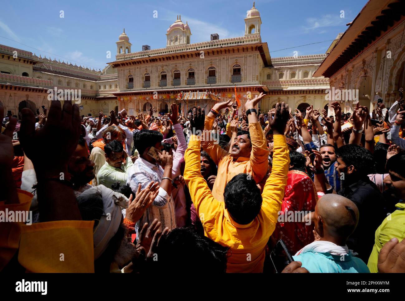 Devotees sing and dance to celebrate Ramnavmi festival, celebrated as ...