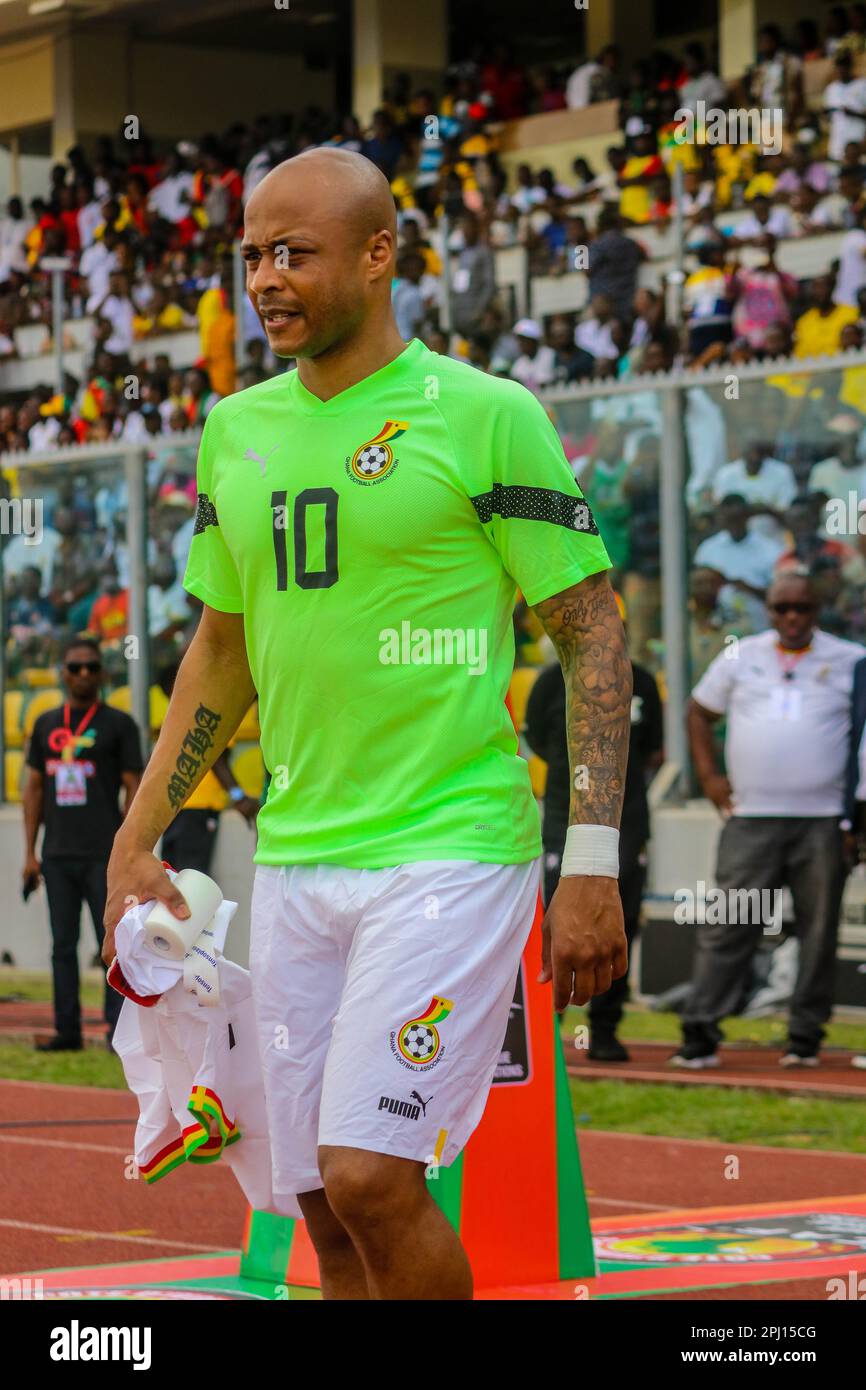 Andre Ayew della squadra del Ghana durante i qualificatori di Coppa ...