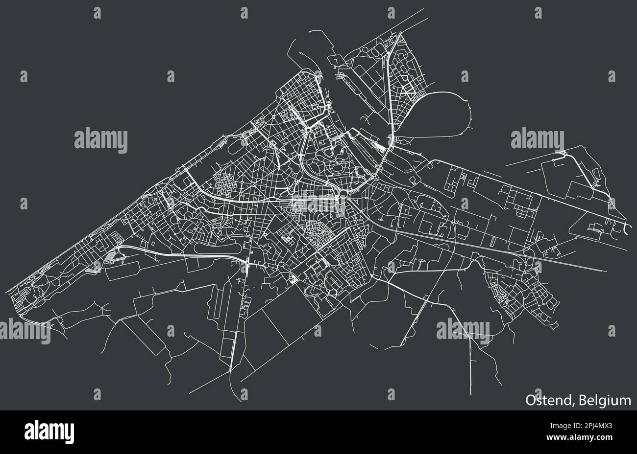 Ostenda mappa stradale immagini e fotografie stock ad alta risoluzione ...