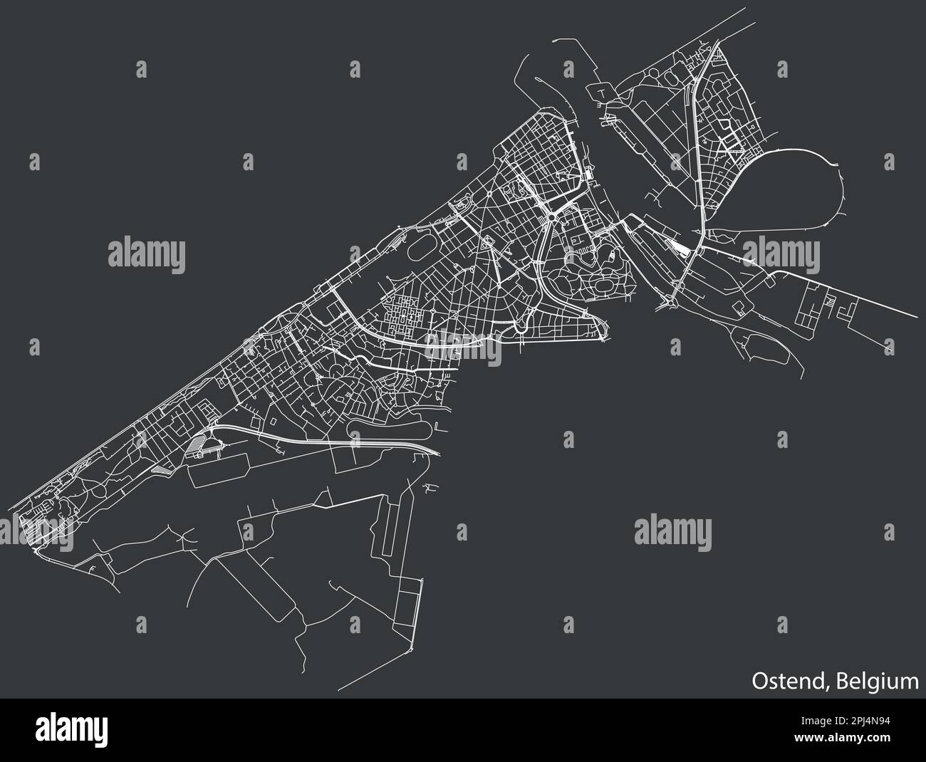 Ostenda mappa stradale immagini e fotografie stock ad alta risoluzione ...