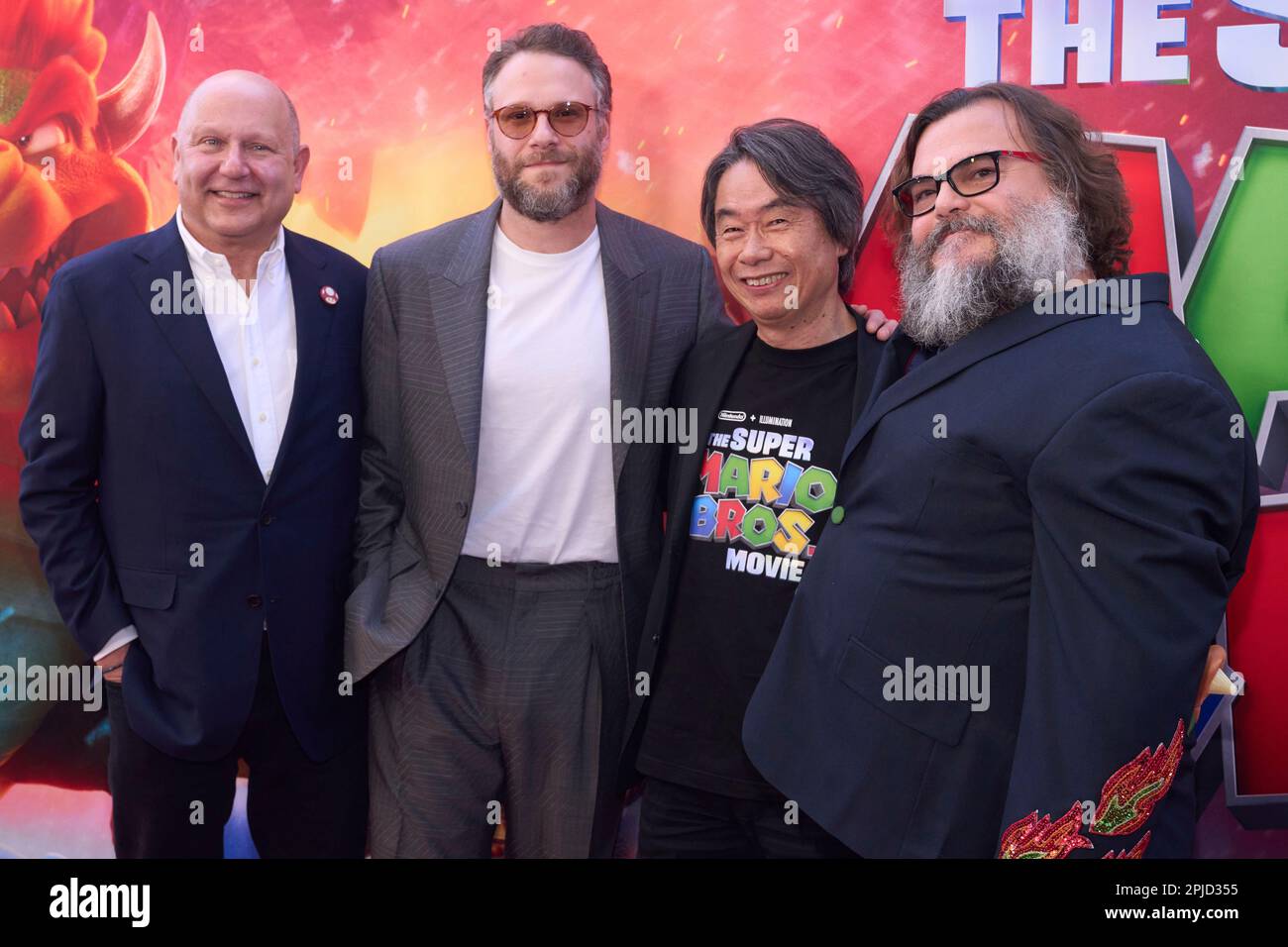 Chris Meledandri, Seth Rogan, Shigeru Miyamoto and Jack Black, from ...