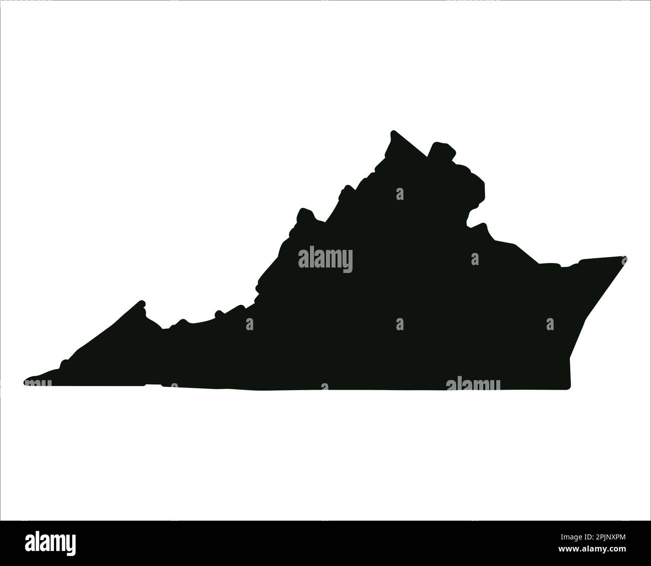 Mappa dello stato della Virginia. Mappa dello stato DEGLI STATI UNITI ...