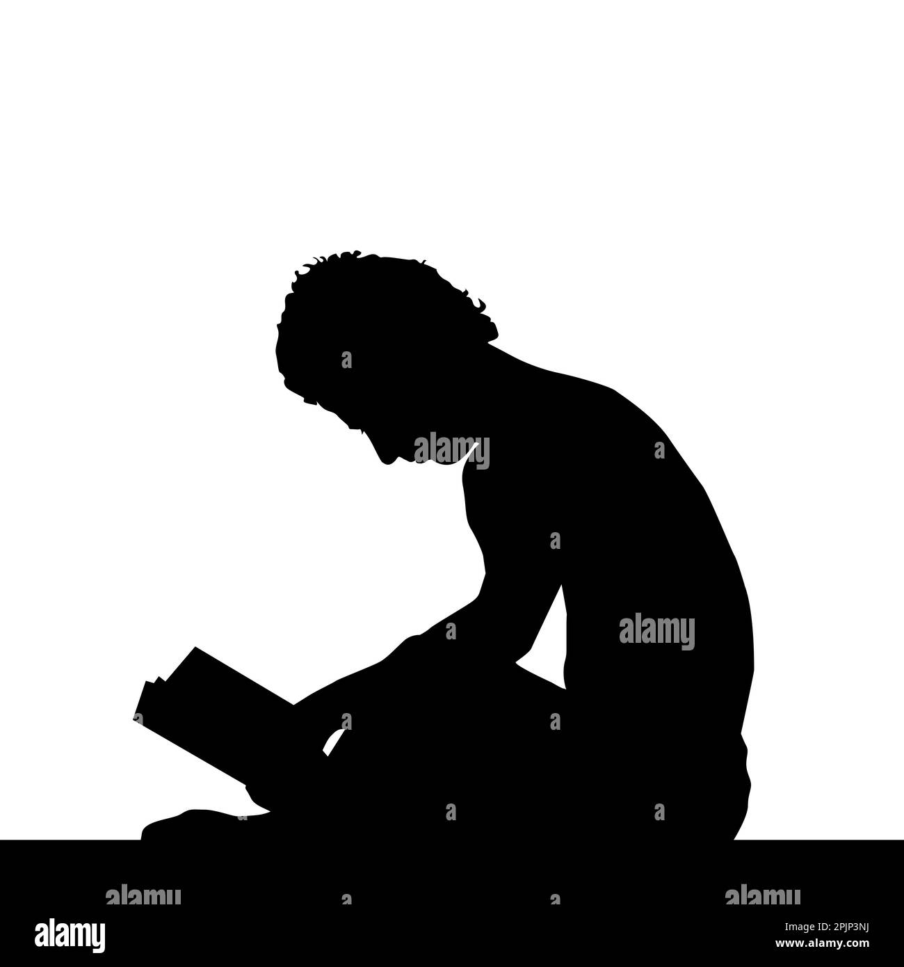 Sagoma di bambino che legge un libro immagini e fotografie stock ad ...