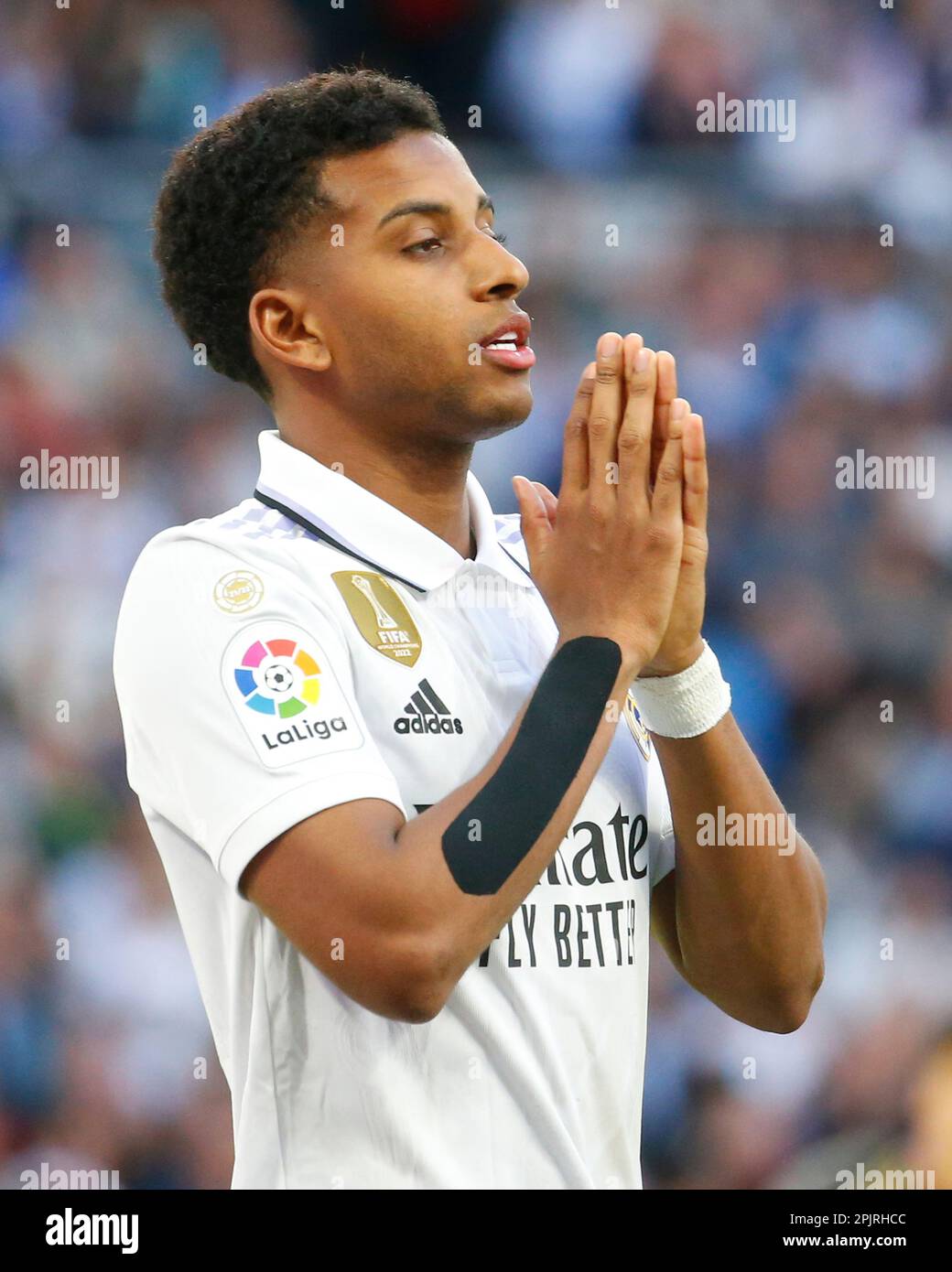 Madrid, Spagna. 02 aprile 2023, Rodrygo va del Real Madrid CF durante ...