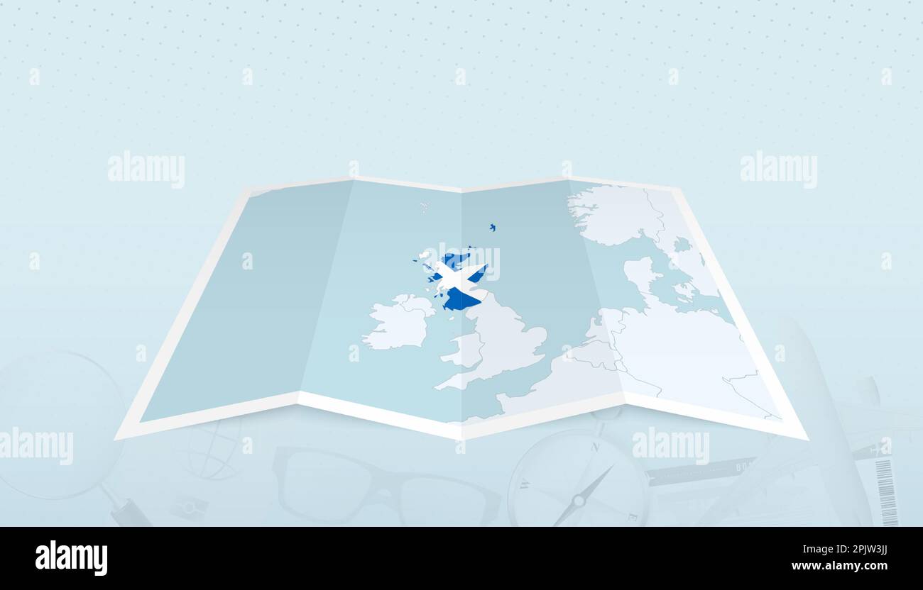 Scotland a road map Immagini Vettoriali Stock - Alamy