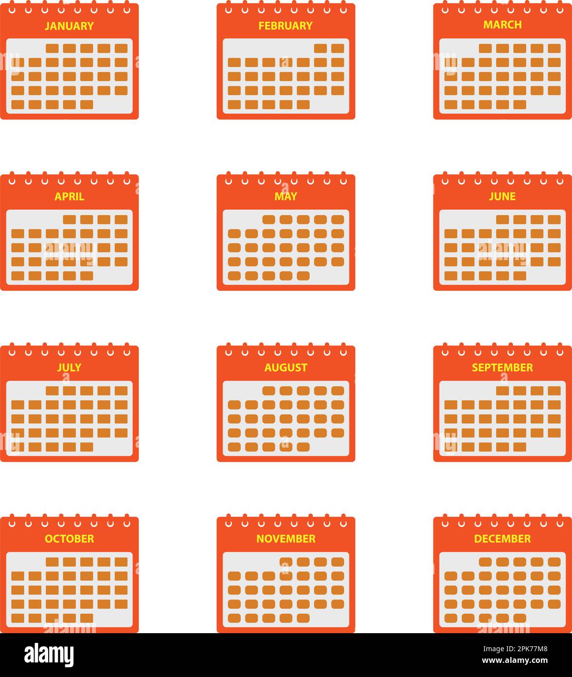 Calendario di mesi immagini e fotografie stock ad alta risoluzione - Alamy