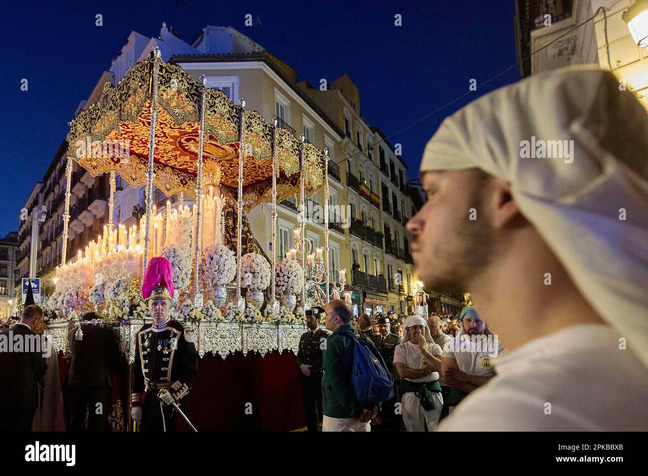 Procession of Jesús del Gran Poder and Virgen de la Macarena, on April ...