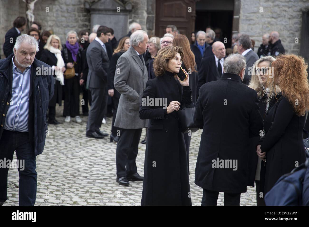 Lasne, Belgio. 07th Apr, 2023. Parenti e amici raffigurati dopo la ...