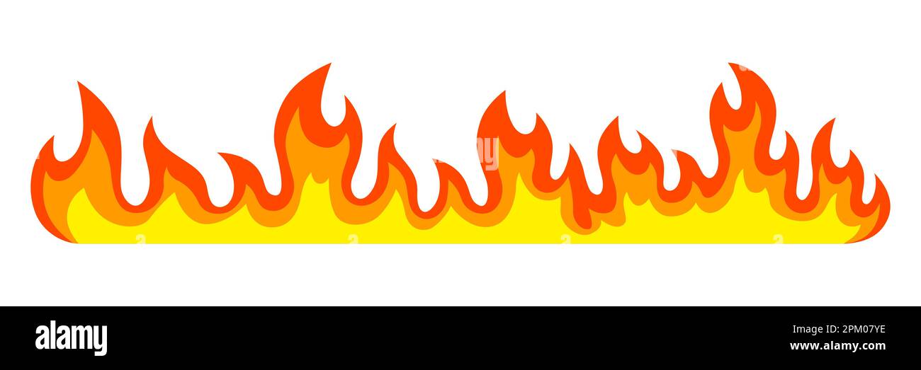 Illustrazione del fuoco stilizzato. Elemento decorativo per il design ...
