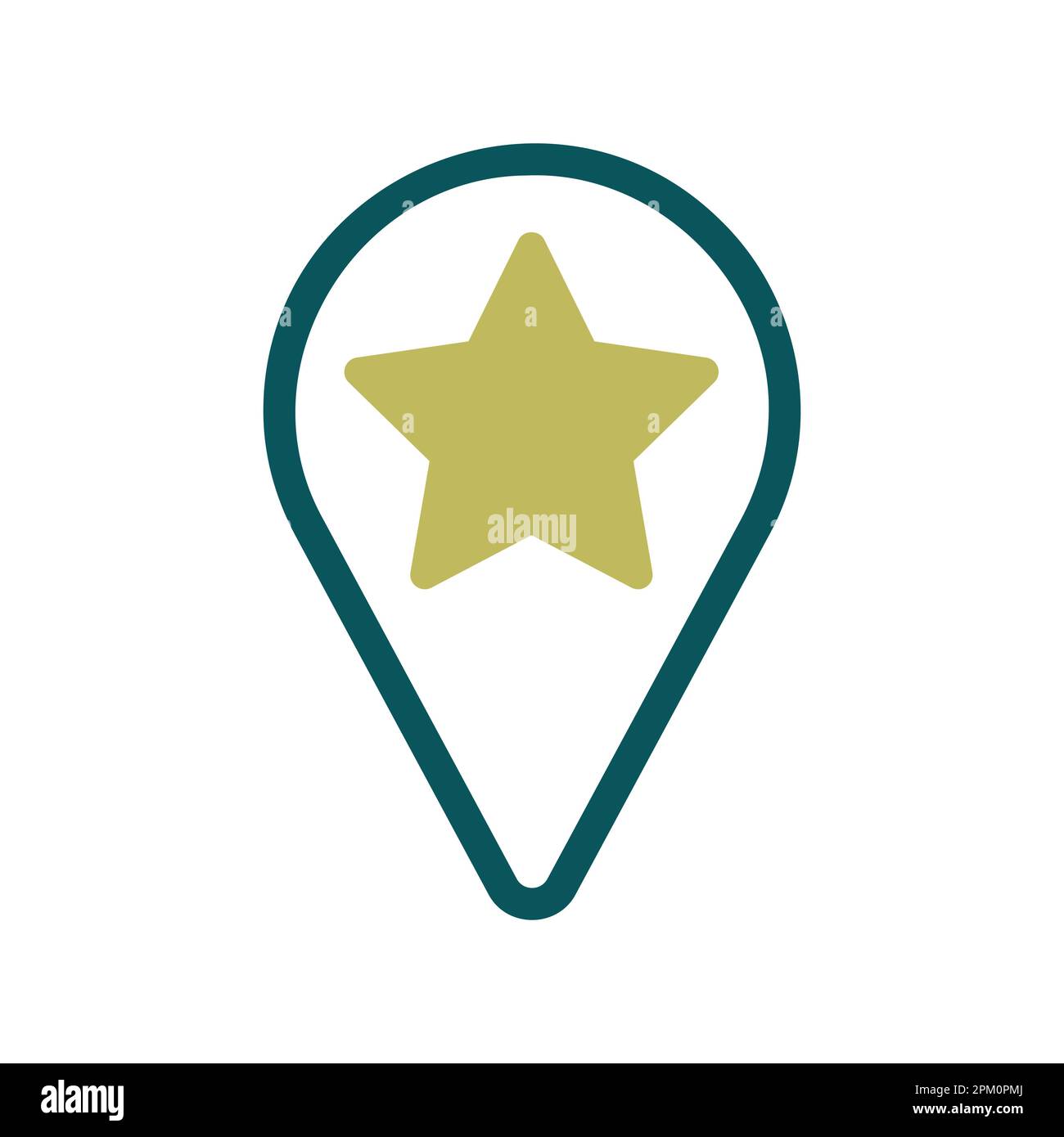 Icona Mappa puntina preferita stella. Puntatore mappa. Marcatori mappa ...