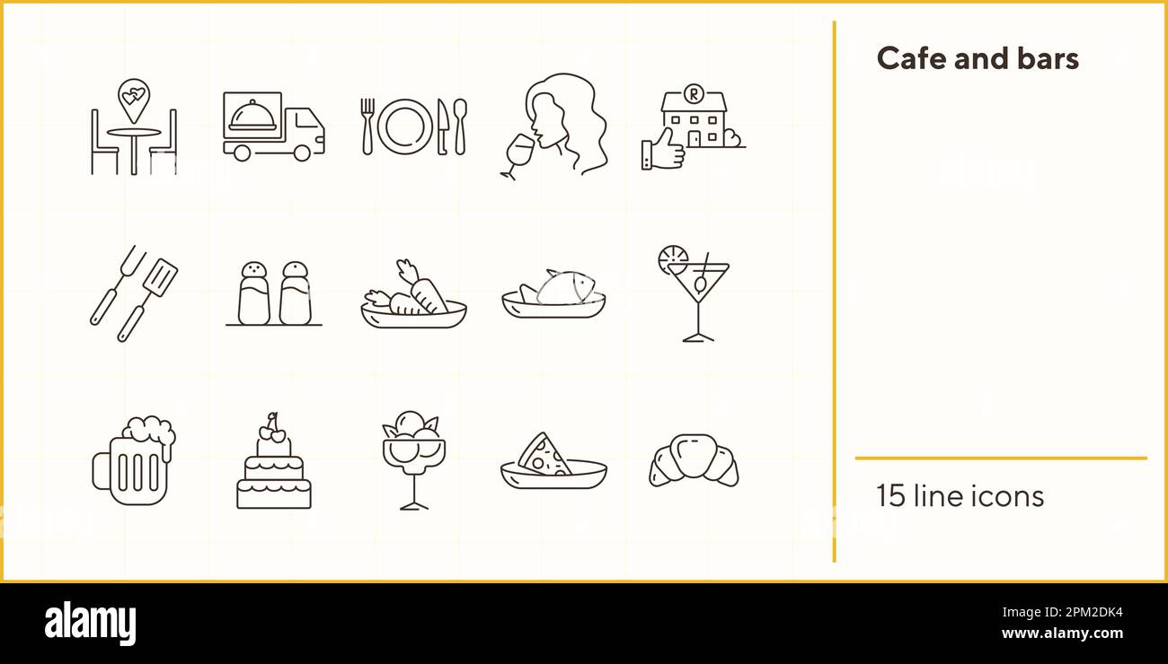 Cocktail bar Immagini Vettoriali Stock - Alamy