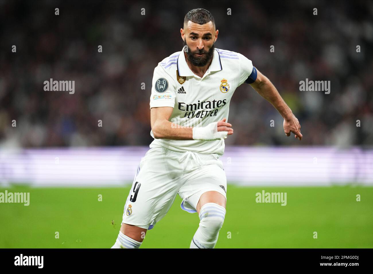 Madrid, Spagna. 12/04/2023, Karim Benzema del Real Madrid durante la ...