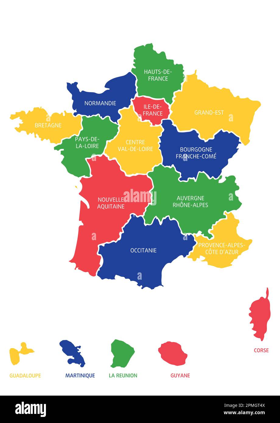 Nuove regioni francia dal momento che mappa politica immagini e ...