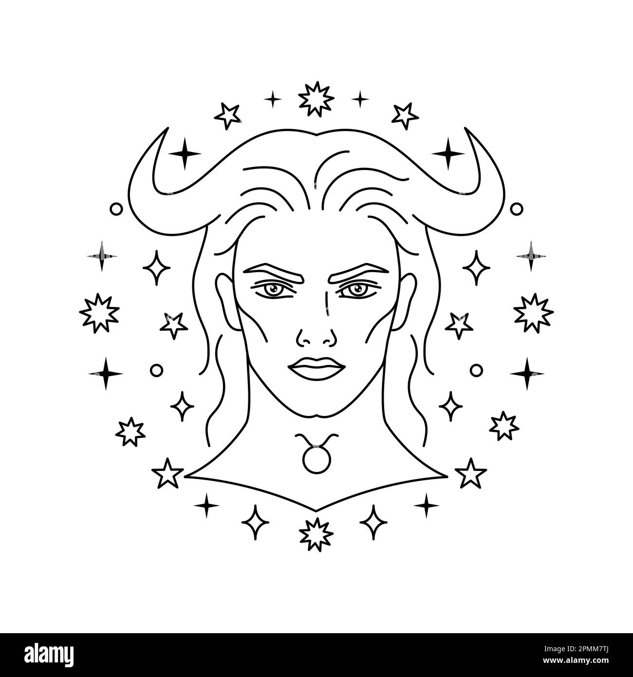 Taurus zodiac Foto e Immagini Stock in Bianco e Nero - Alamy