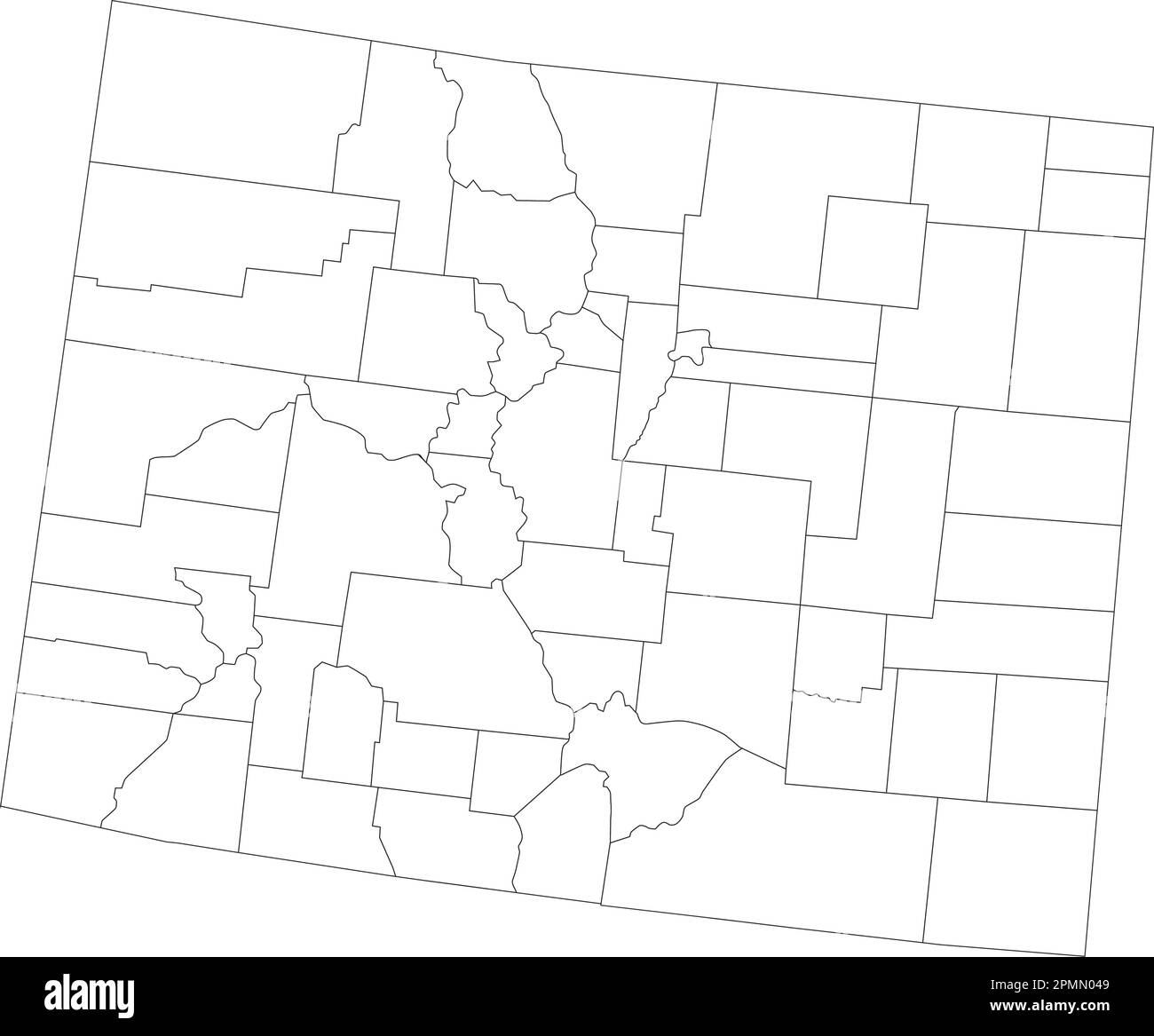 Mappa politica del colorado Foto e Immagini Stock in Bianco e Nero - Alamy