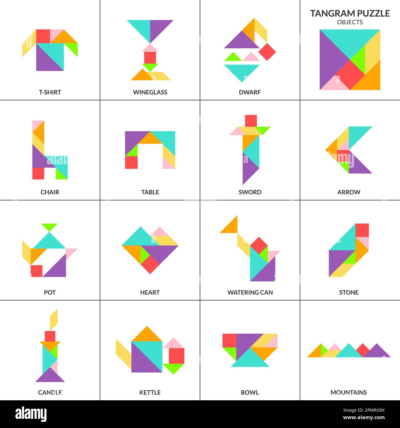 Forme tangram oggetti immagini e fotografie stock ad alta risoluzione ...
