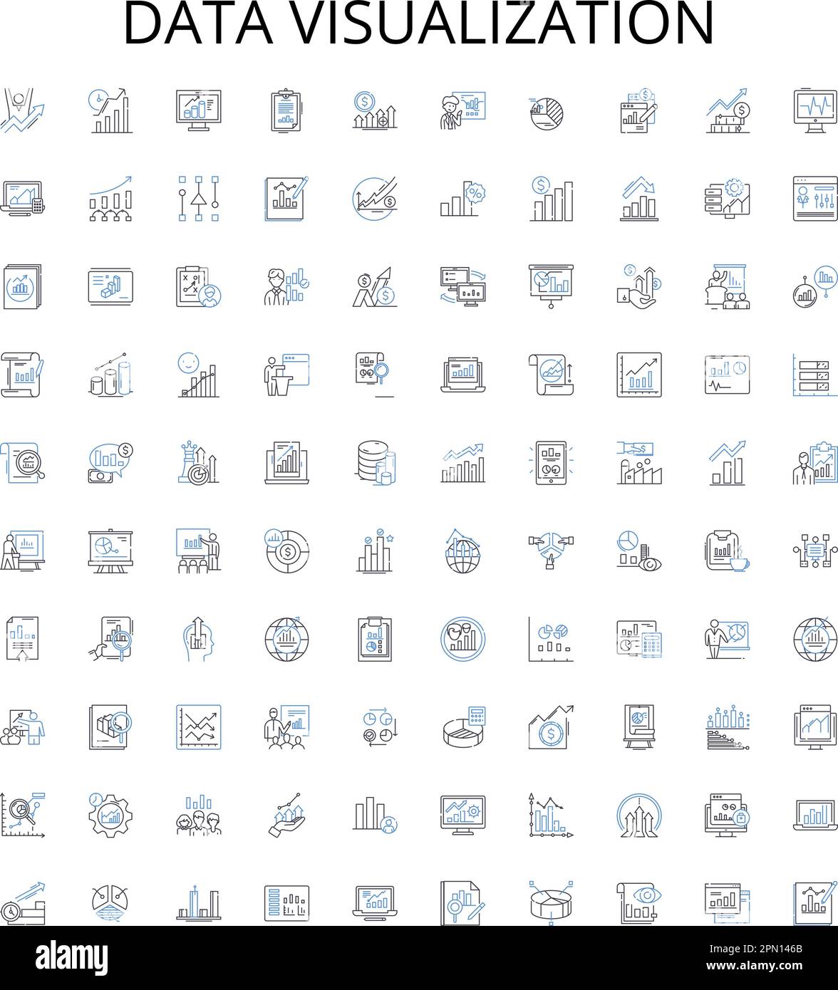 Visualizzazione dei dati struttura raccolta icone. Dati ...