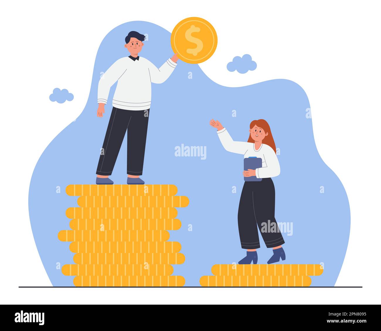 Divario salariale Immagini Vettoriali Stock - Alamy