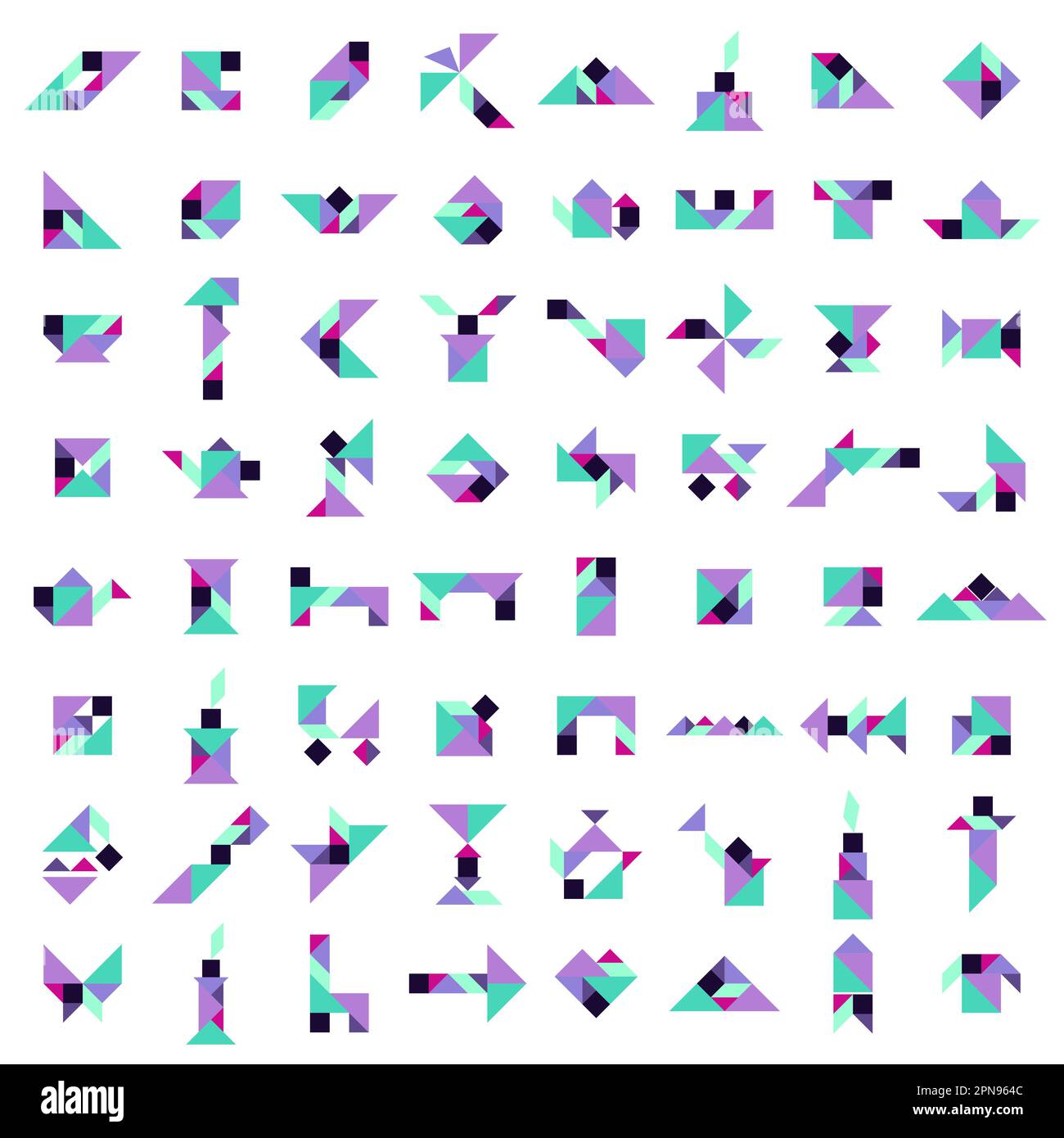 Forme tangram oggetti immagini e fotografie stock ad alta risoluzione ...