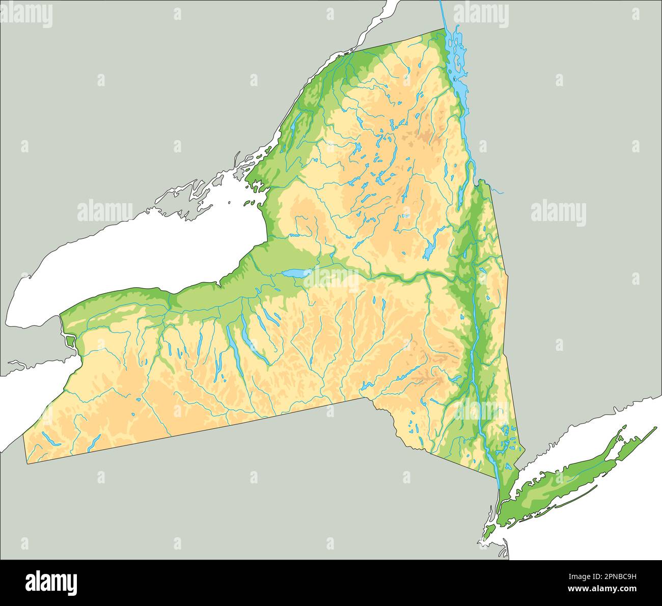 Mappa topografica di new york city immagini e fotografie stock ad alta ...