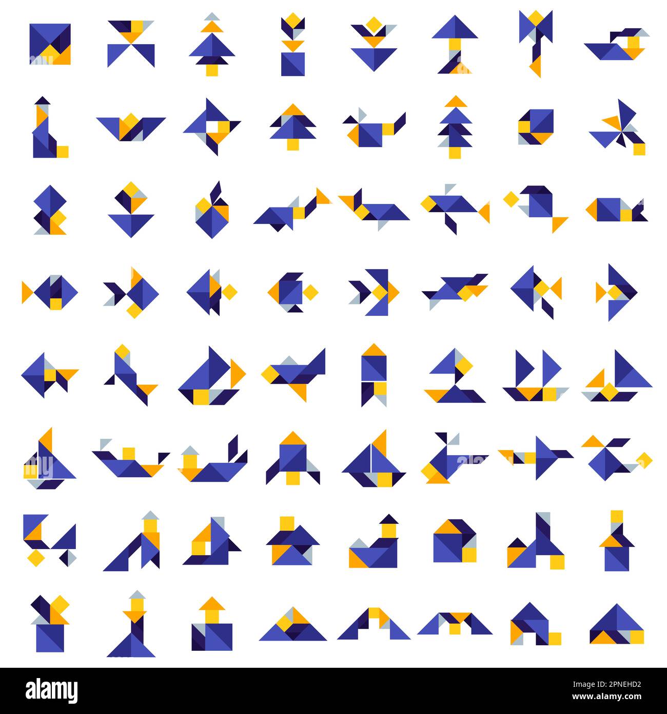 Forme tangram oggetti immagini e fotografie stock ad alta risoluzione ...