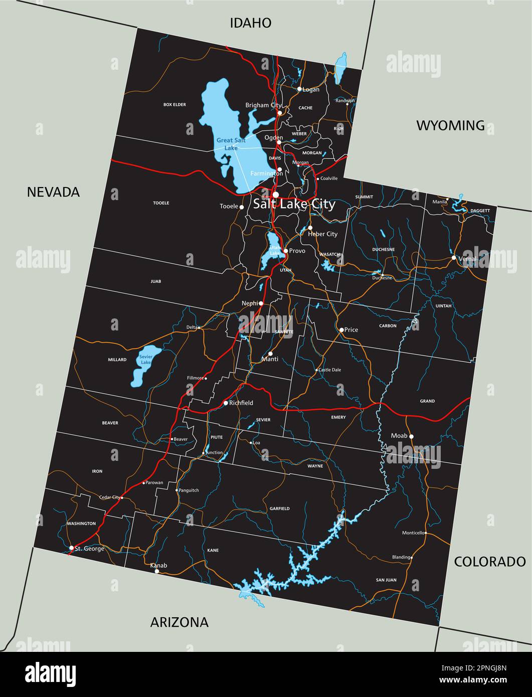 Carta stradale utah immagini e fotografie stock ad alta risoluzione - Alamy