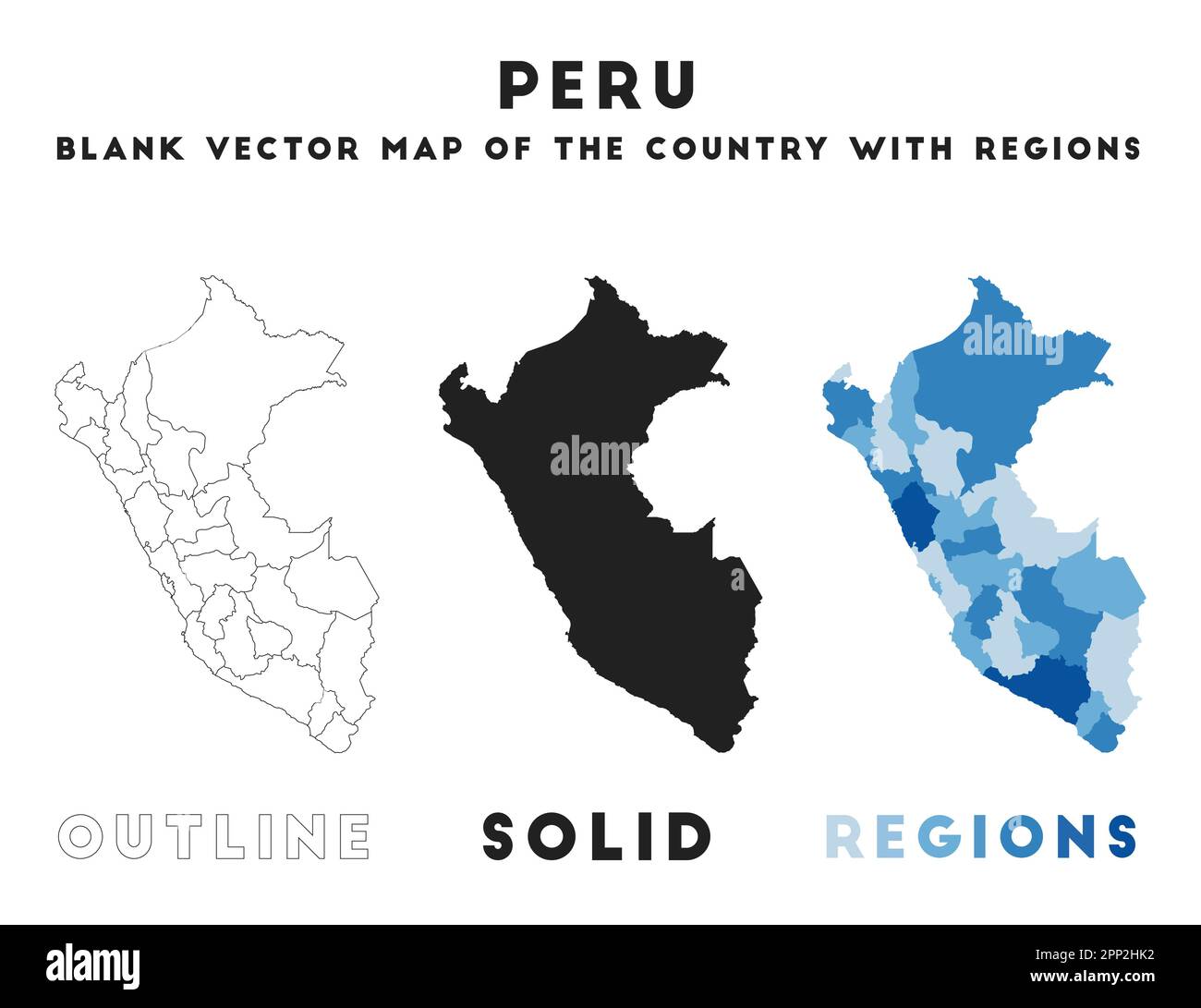 Peru map vector Immagini Vettoriali Stock - Alamy