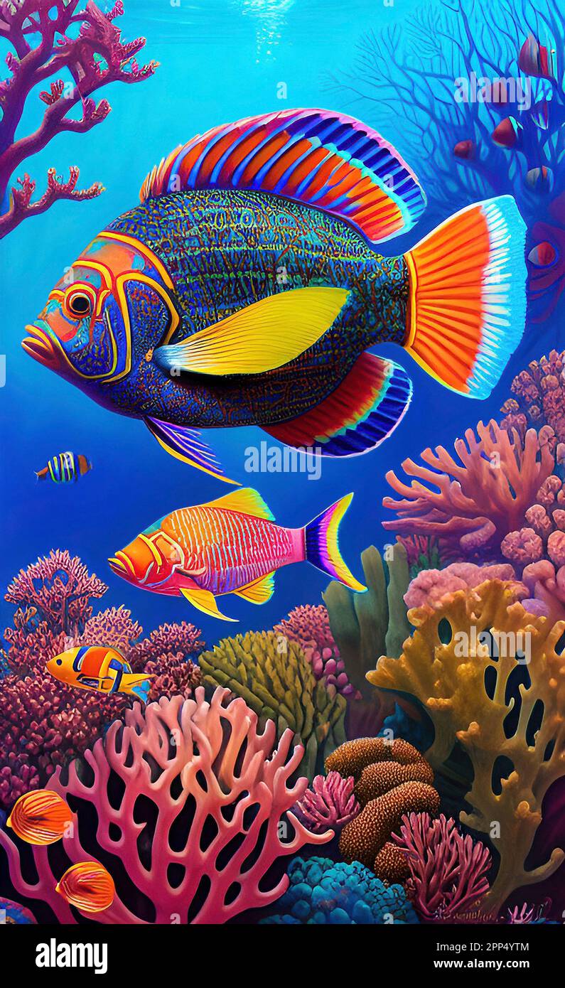 Arte della vita marina tropicale immagini e fotografie stock ad alta ...