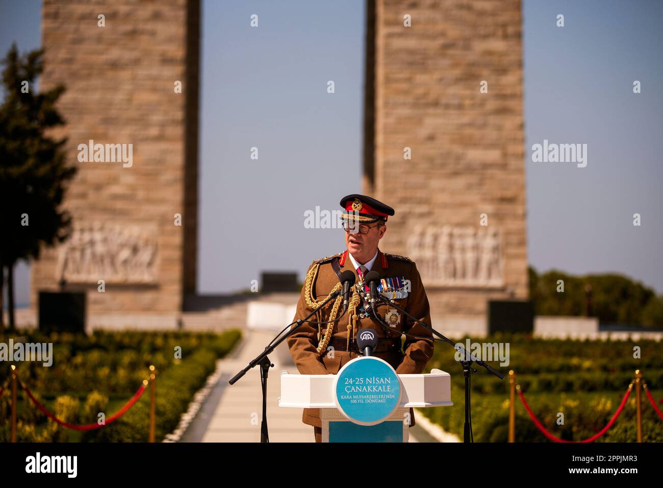 British General Sir Patrick Sanders, Chief of the General Staff, gives ...