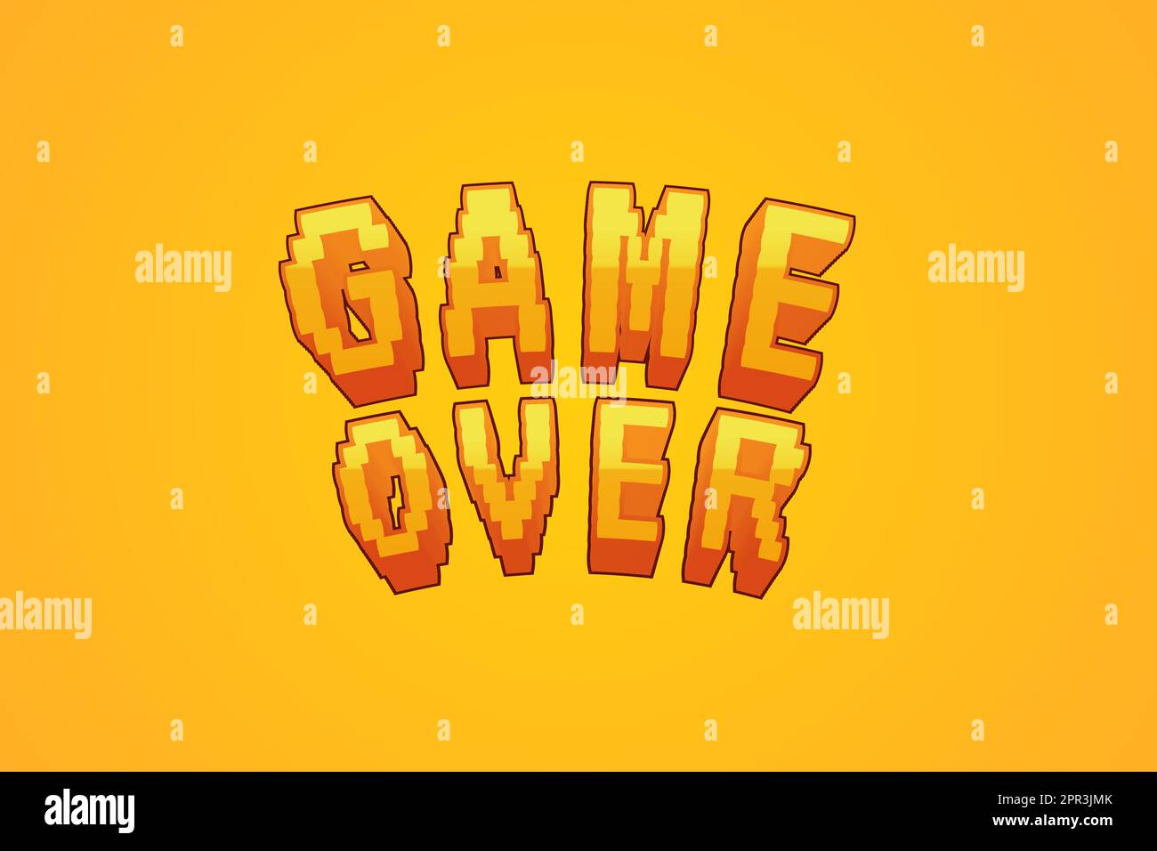 Game over font Immagini Vettoriali Stock - Alamy