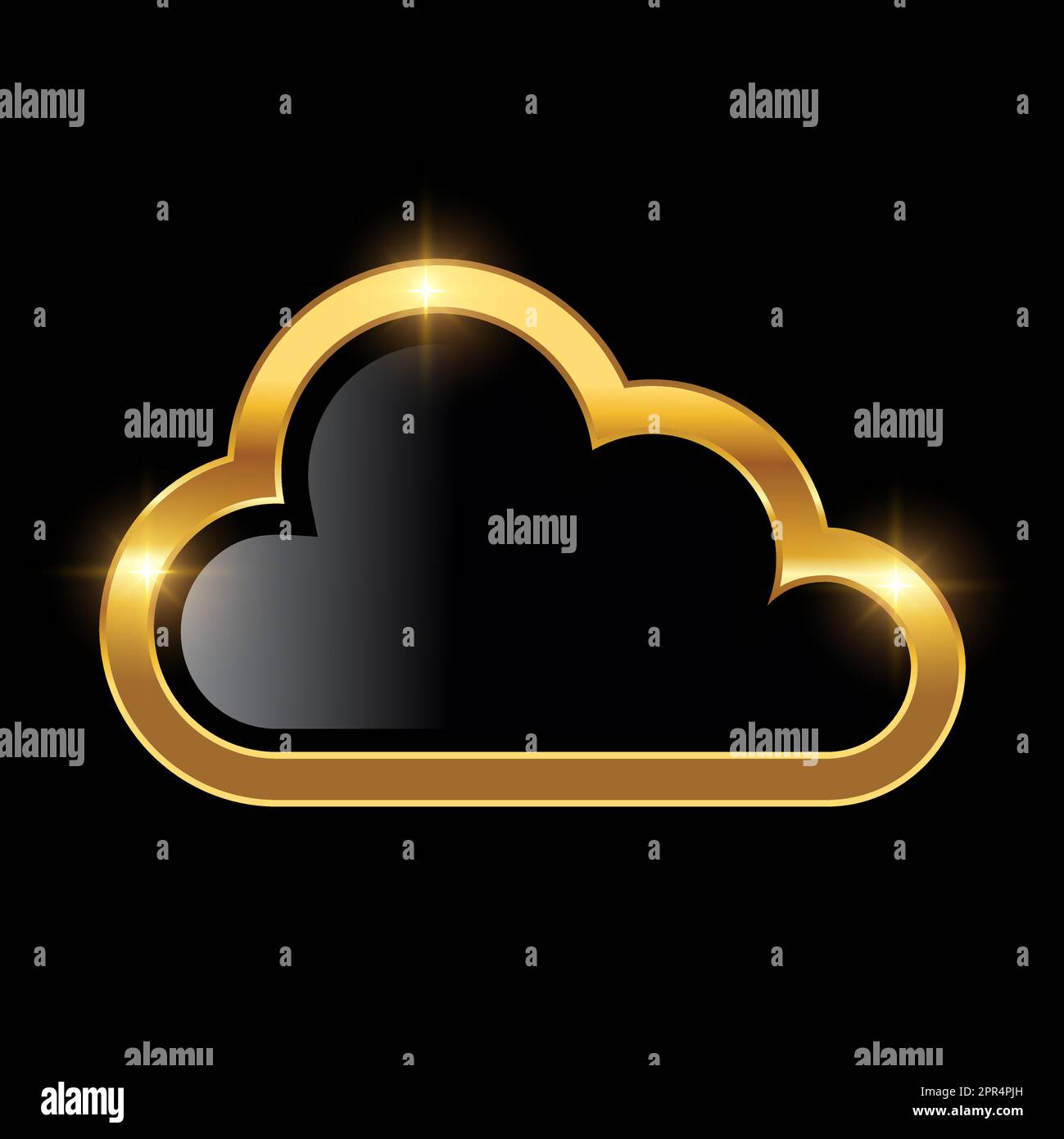 Simbolo nuvola d'oro Immagini Vettoriali Stock - Alamy