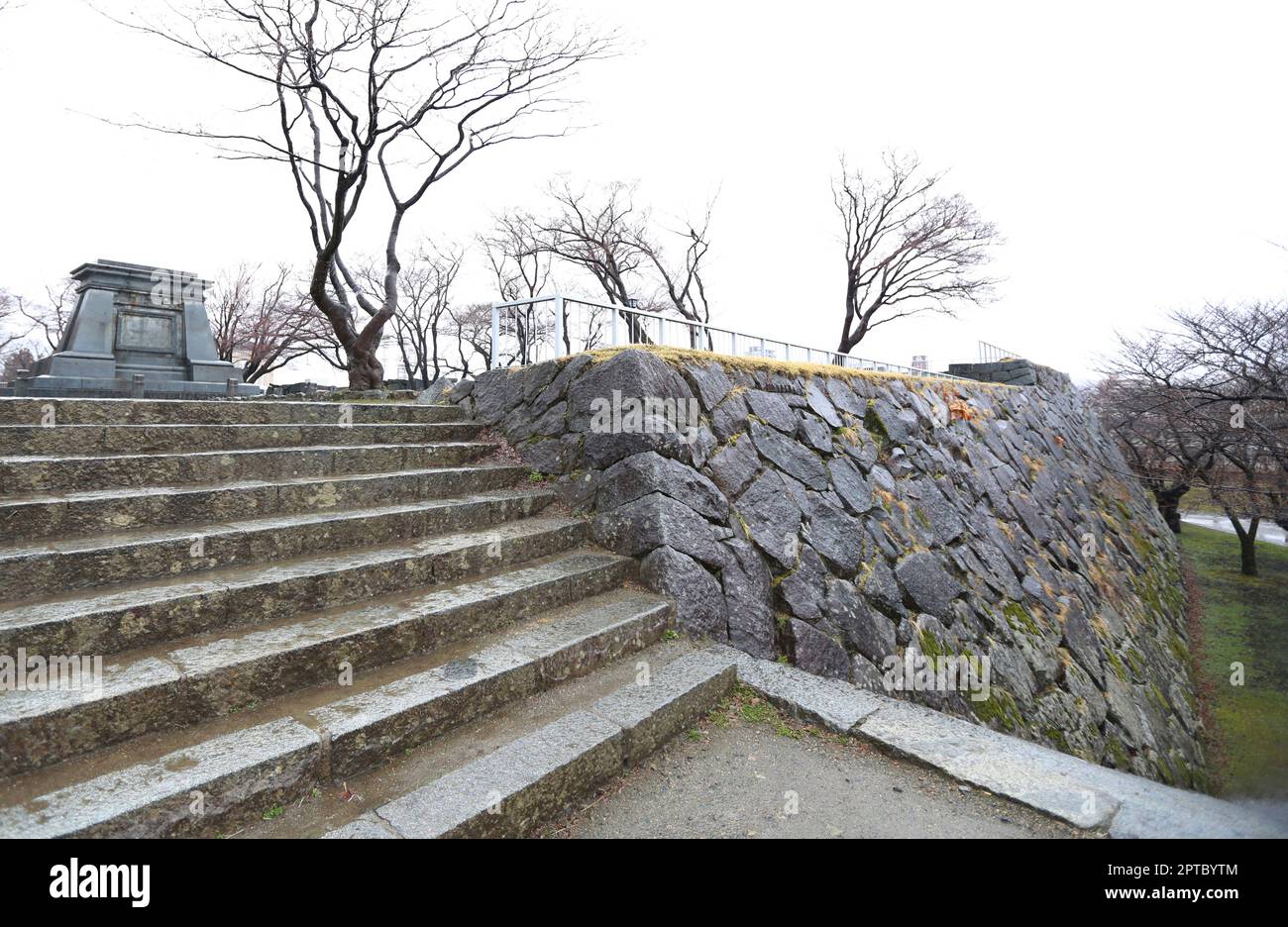 A photo shows Morioka Castle Site Park (Iwate Park) in Morioka City ...