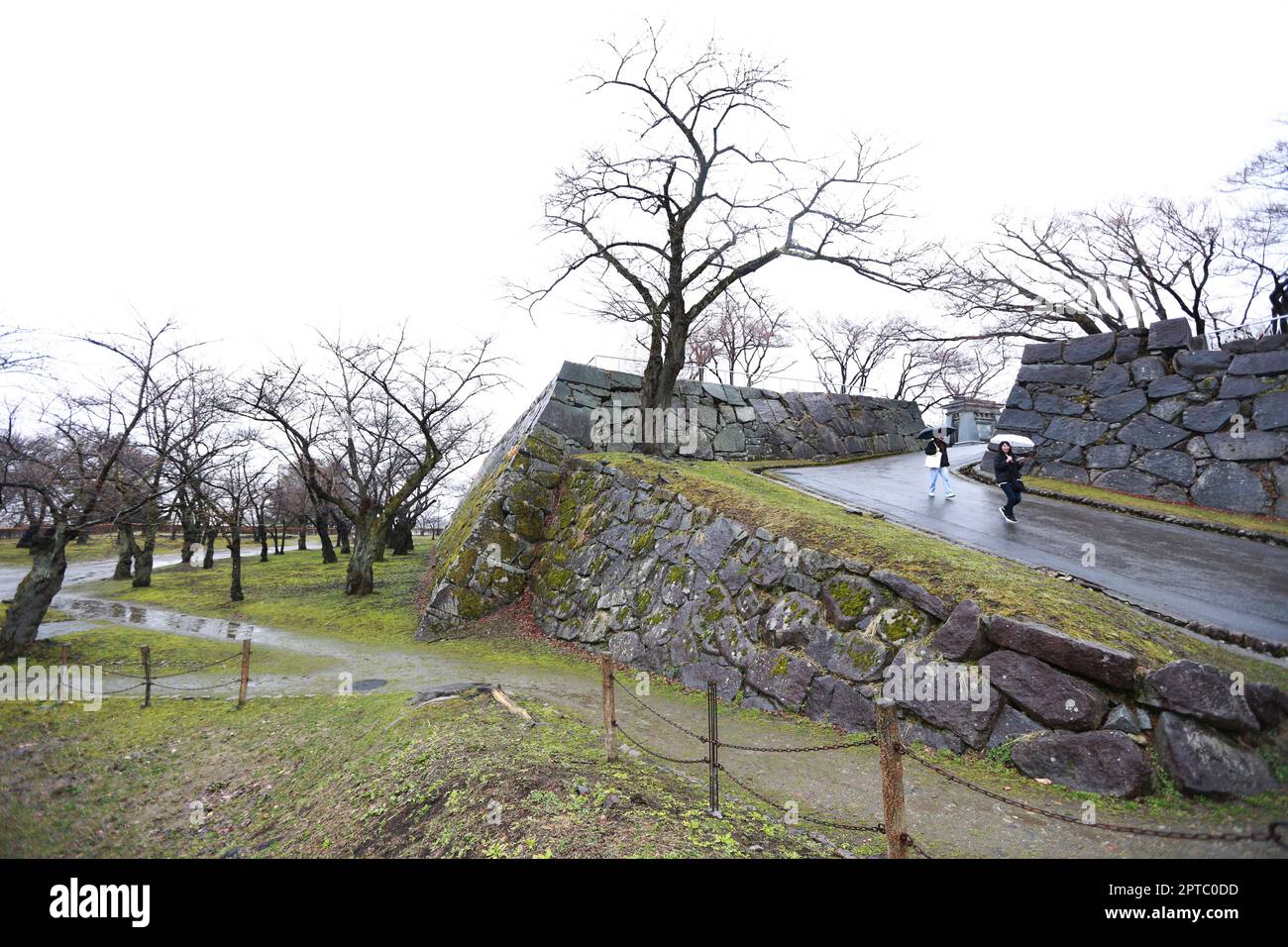 A photo shows Morioka Castle Site Park (Iwate Park) in Morioka City ...
