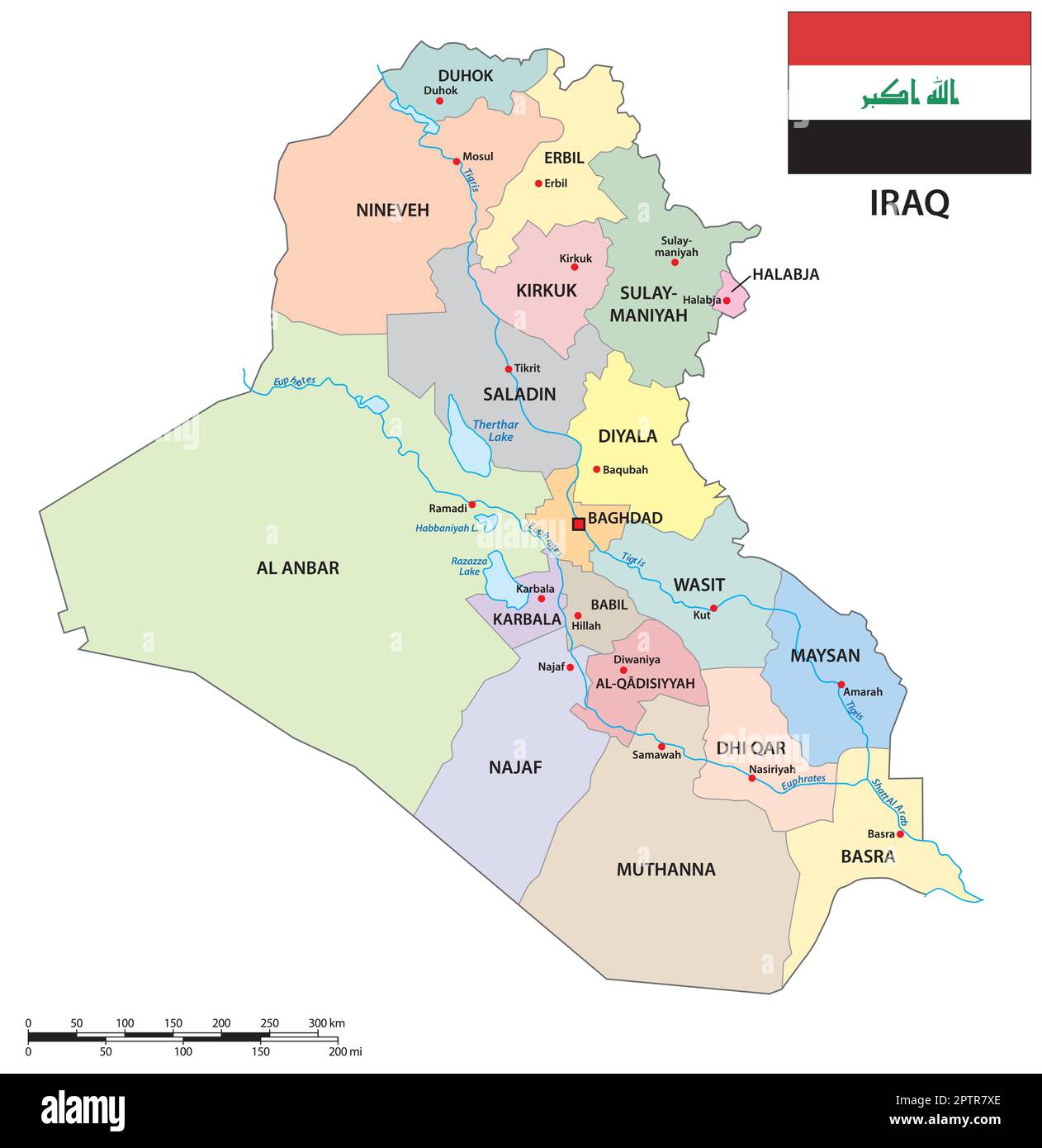 Mappa di bassora Immagini Vettoriali Stock - Alamy