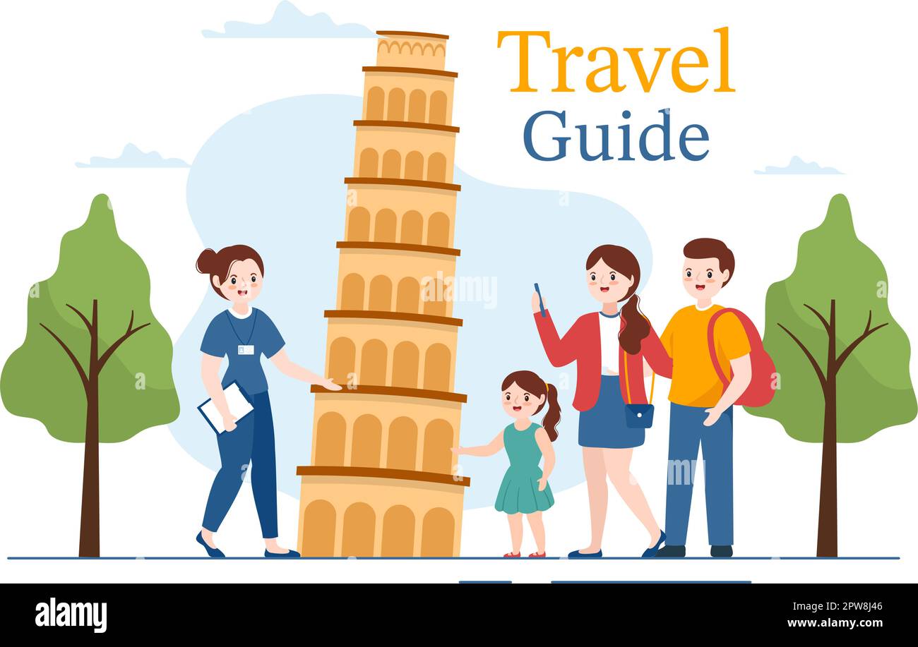 Guida di viaggio e tour con mostrare luoghi interessanti per i bambini ...