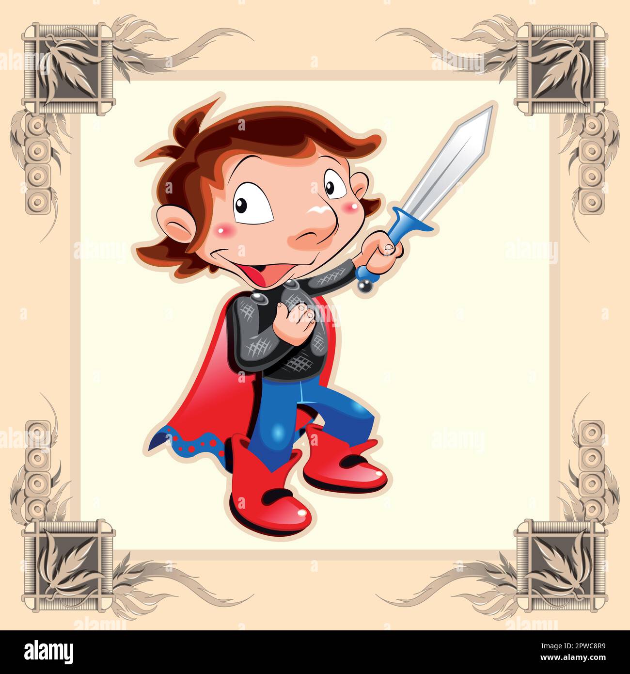 Cartoon vector fantasy medieval princess immagini e fotografie stock ad ...