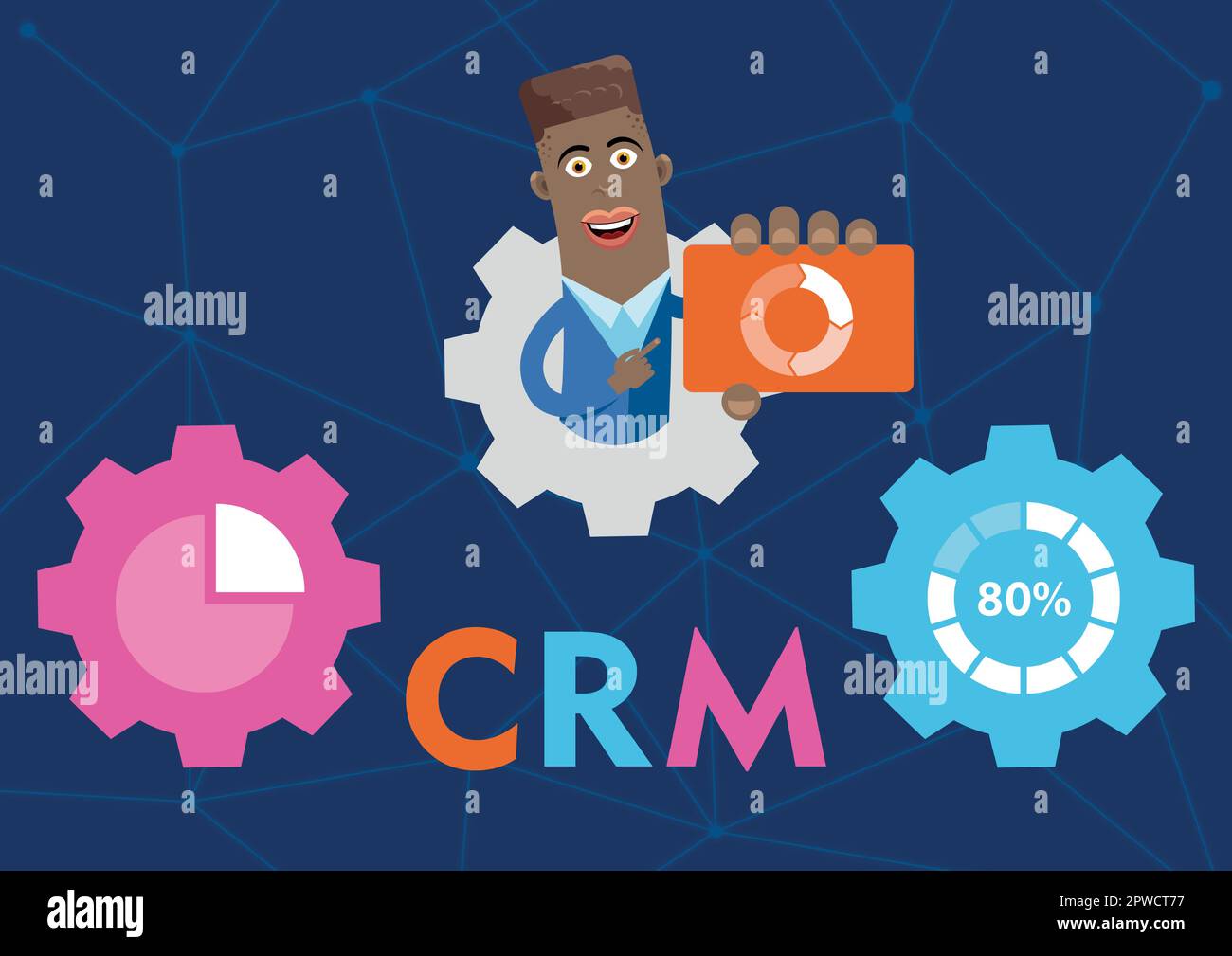 Gestione delle relazioni con i clienti crm Immagini Vettoriali Stock ...