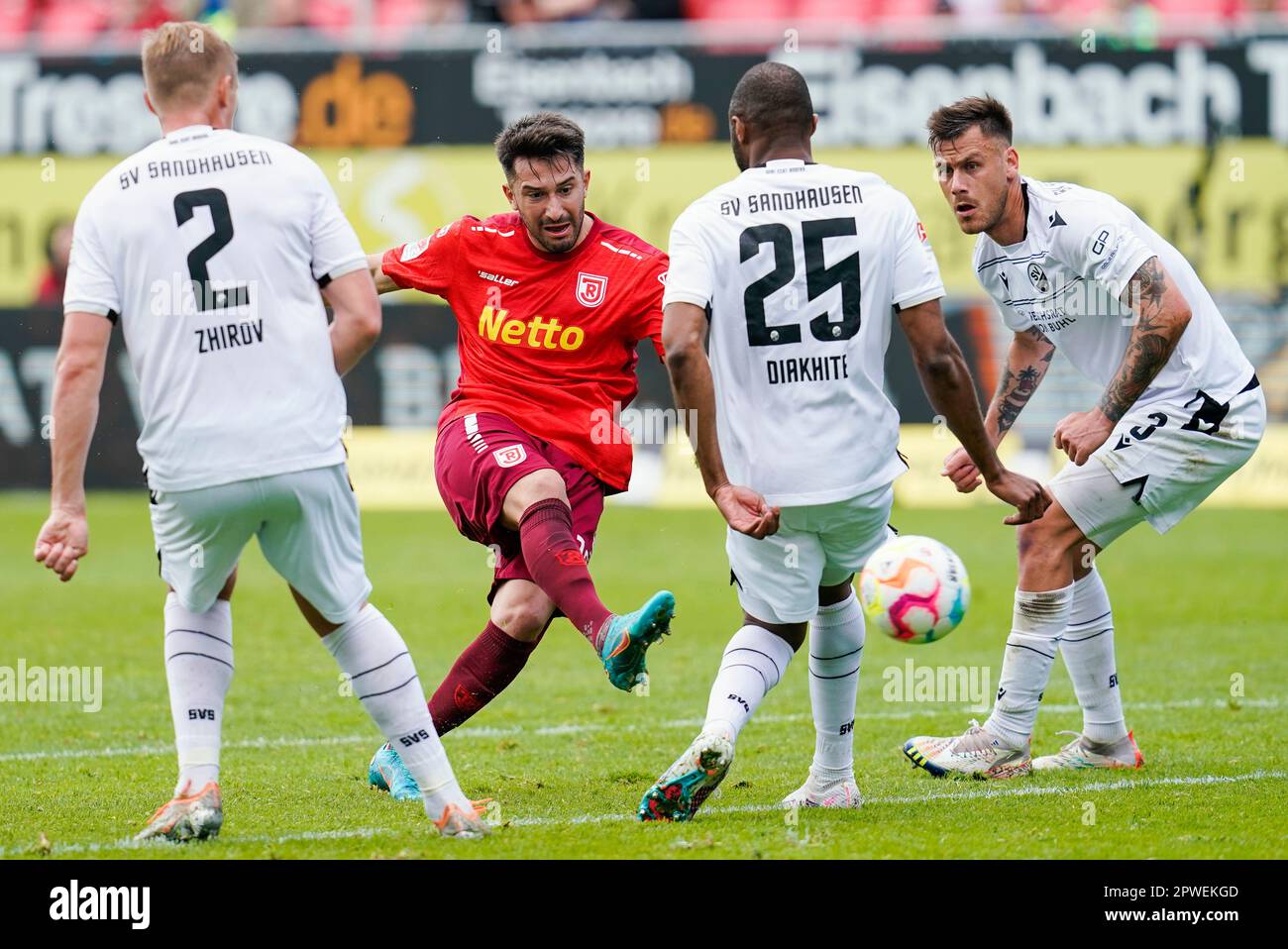 30 aprile 2023, Baden-Württemberg, Sandhausen: Calcio: 2nd Bundesliga ...
