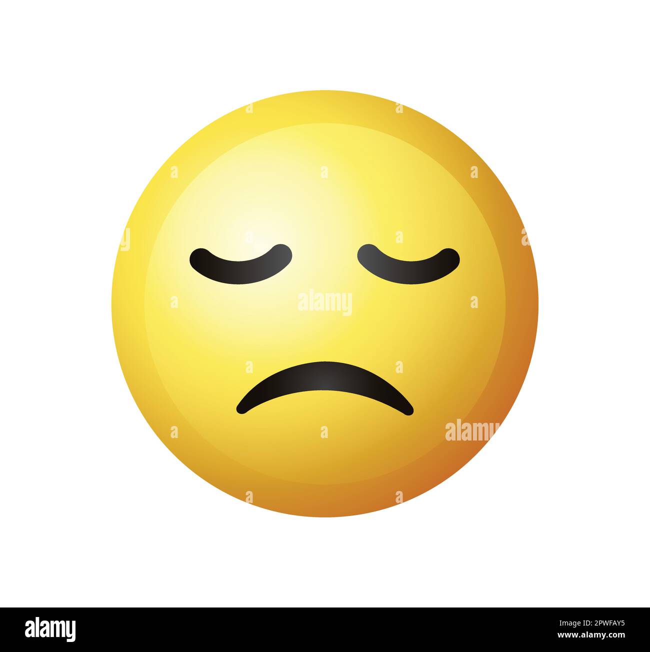 Smiley tired emoticon yellow face immagini e fotografie stock ad alta ...