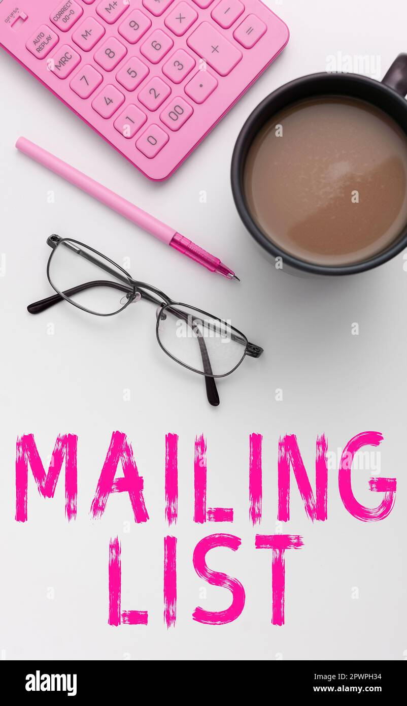 Visualizzazione concettuale Mailing List, Word per la lista delle ...