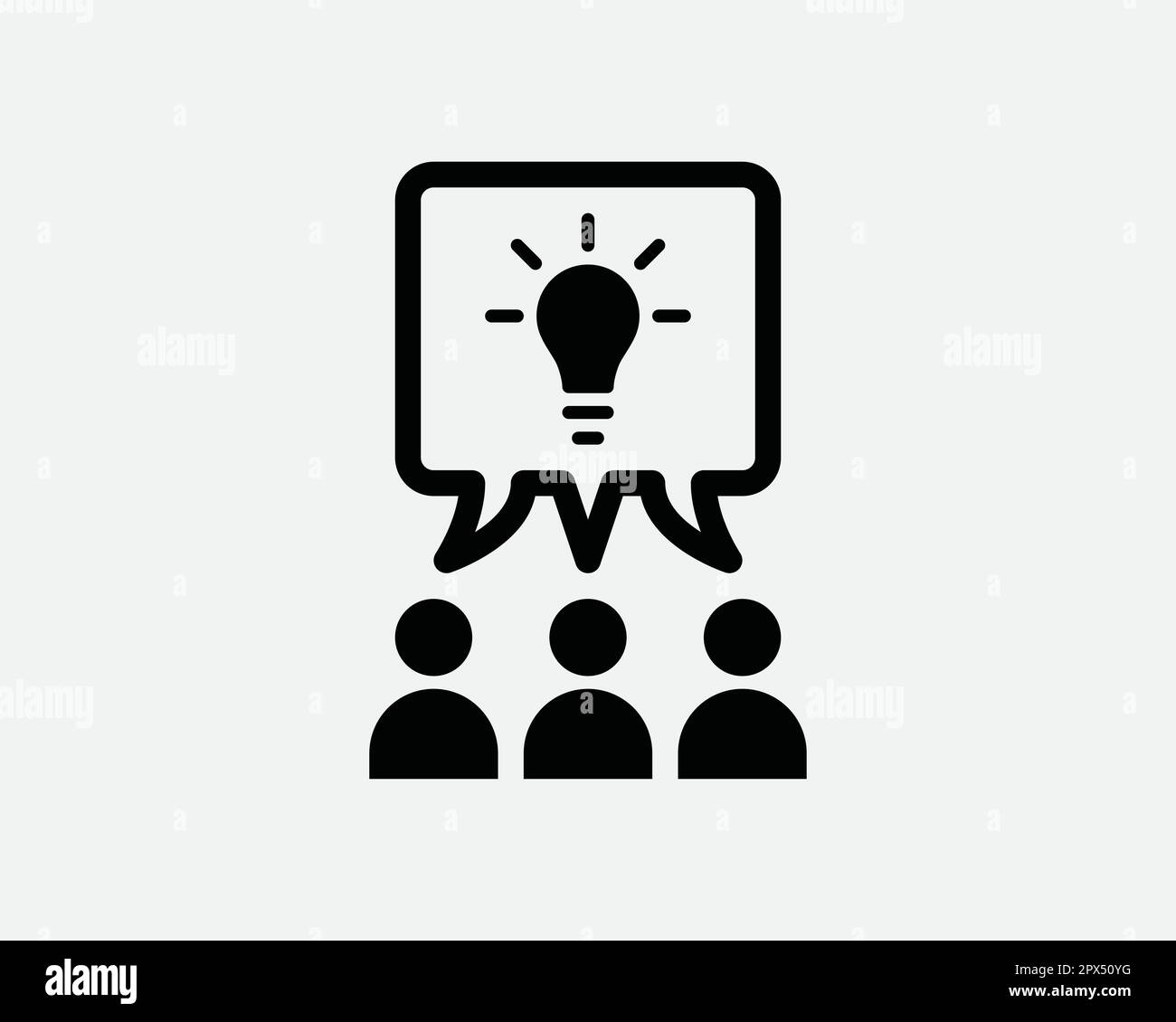 Teamwork meeting pictogram icon vector Immagini Vettoriali Stock - Alamy