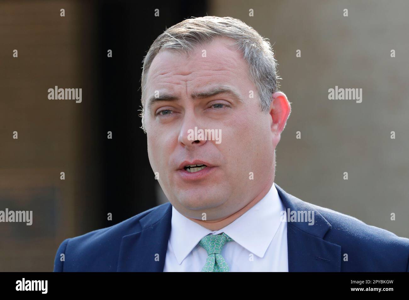 San Jacinto County district attorney Todd Dillon speaks during a press ...